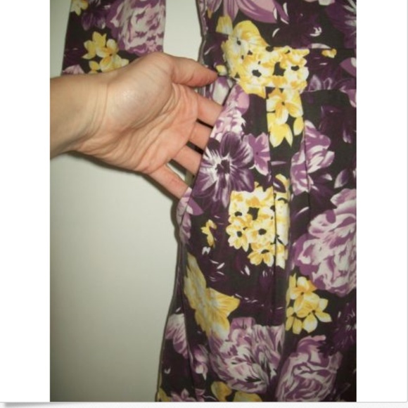 YAYA Nom De Plume | Dresses | Yaya Nom De Plume Dress Purple Yellow ...